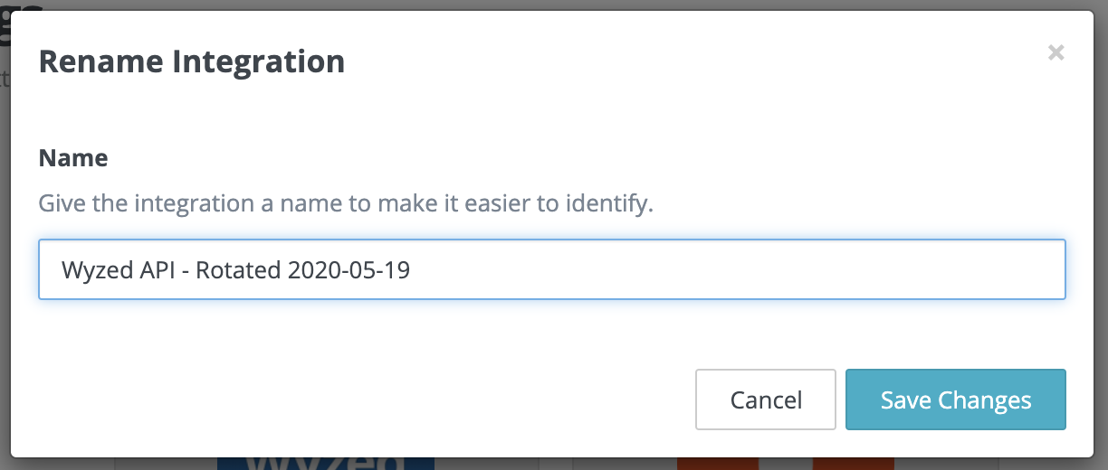 Rotate Credentials - Wyzed API Documentation