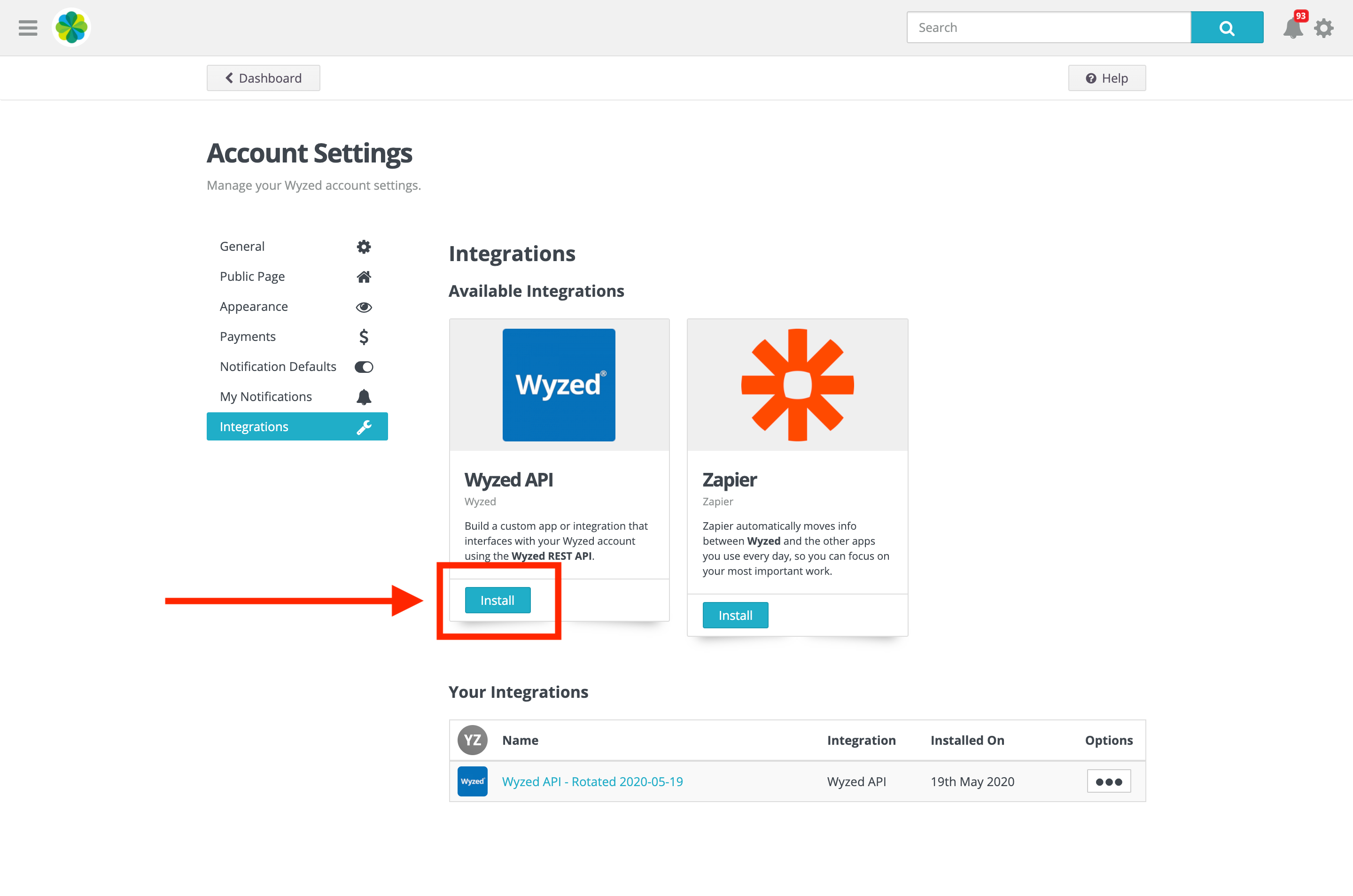 Rotate Credentials - Wyzed API Documentation